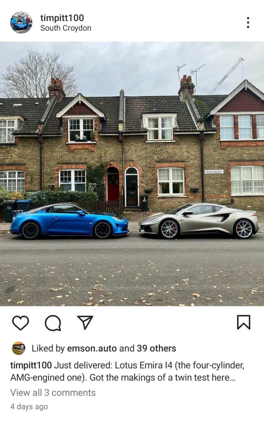 Smartselect 20231127 065222 Instagram Lotus Emira Forum